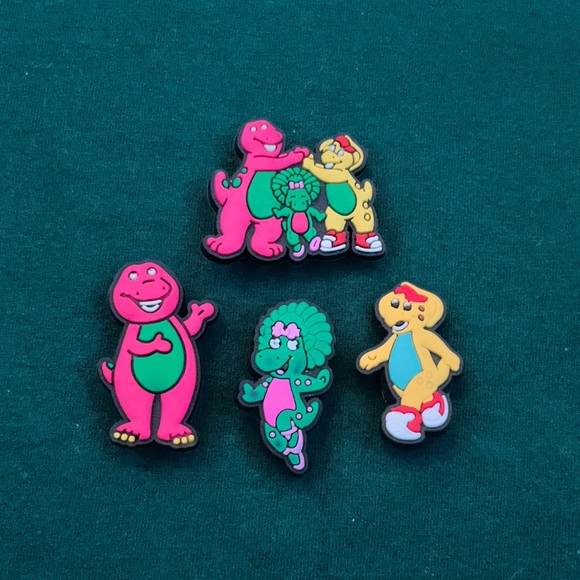 CROCS | Jewelry | Barney Croc Charm Set | Poshmark